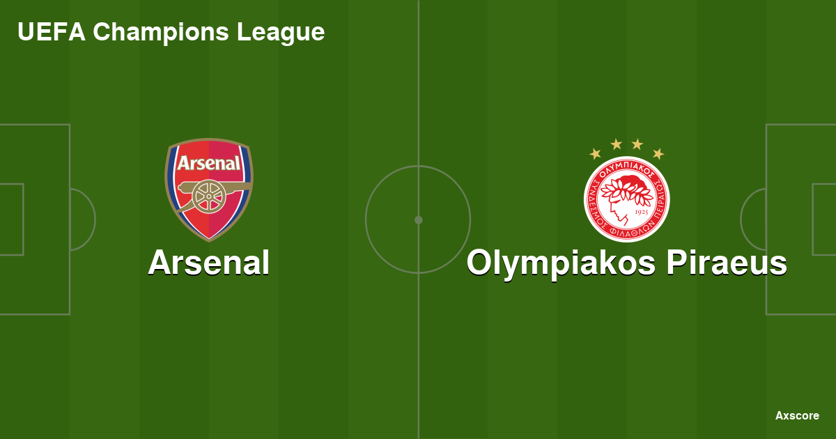 Axscore | Arsenal 0:0 Olympiakos Piraeus livestream, H2H and lineups 01-10-2025