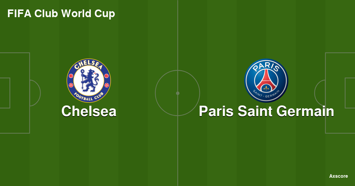 Axscore | Chelsea 0:0 Paris Saint Germain livestream, H2H and lineups 13-07-2025