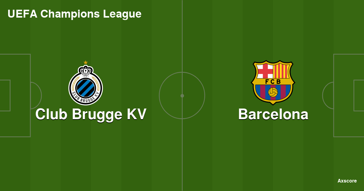 Axscore | Club Brugge KV 0:0 Barcelona livestream, H2H and lineups 05-11-2025