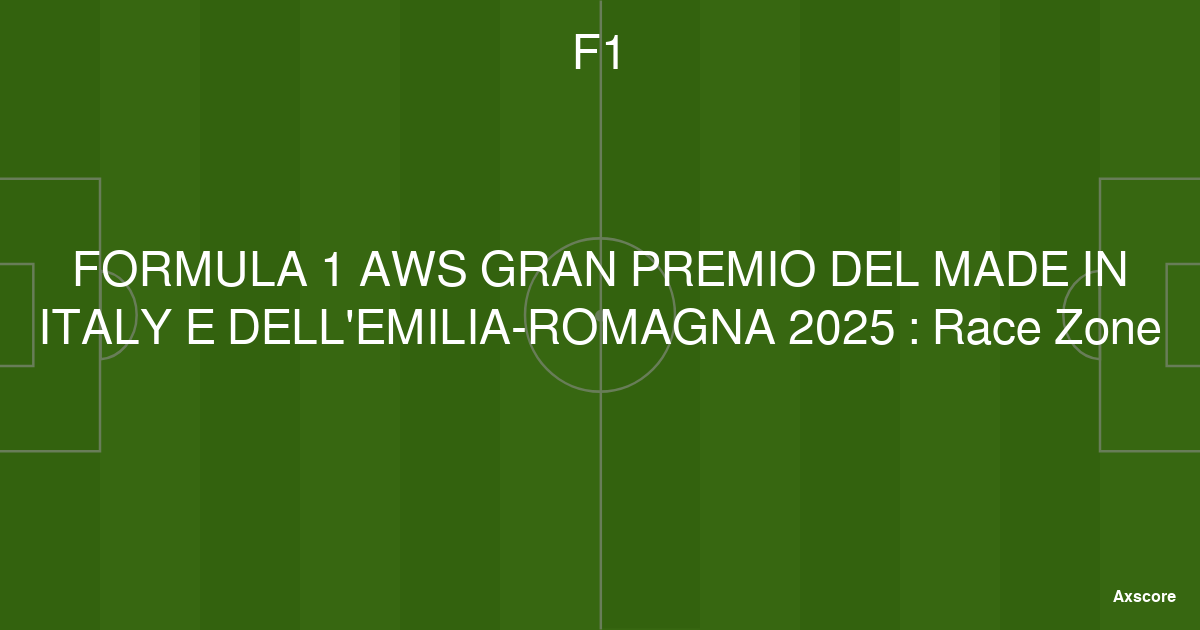 Axscore | FORMULA 1 AWS GRAN PREMIO DEL MADE IN ITALY E DELL'EMILIA ...