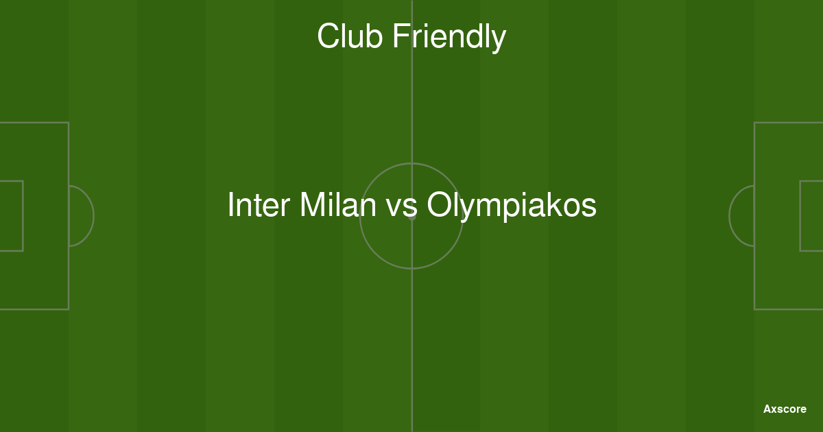 Axscore | Inter Milan vs Olympiakos livestream, H2H and lineups 16-08-2025