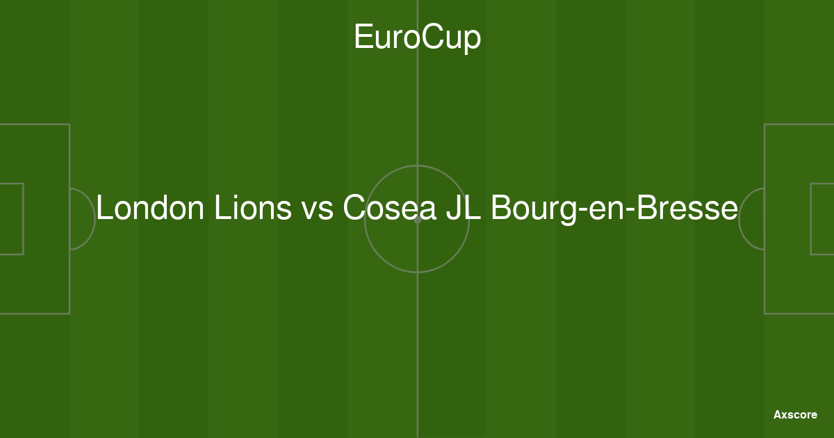 Axscore | London Lions vs Cosea JL Bourg-en-Bresse livestream, H2H and ...