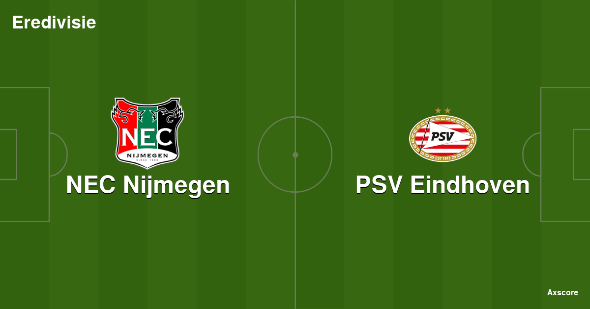 Axscore | NEC Nijmegen 0:0 PSV Eindhoven livestream, H2H and lineups 13-09-2025
