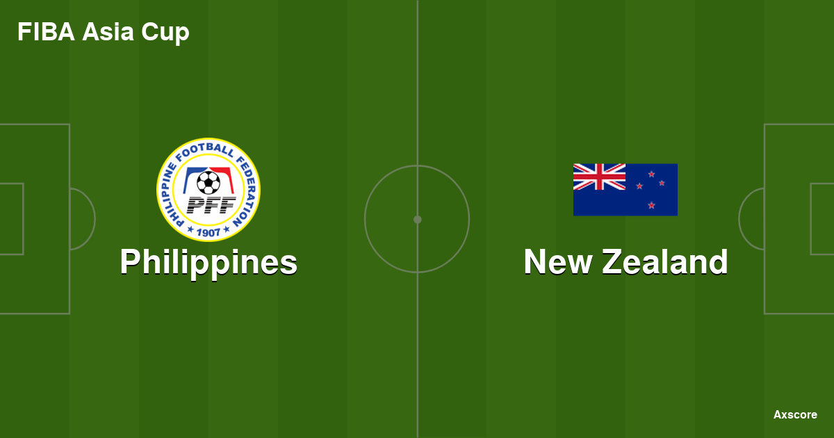 Axscore | Philippines vs New Zealand livestream, H2H and lineups 07-08-2025