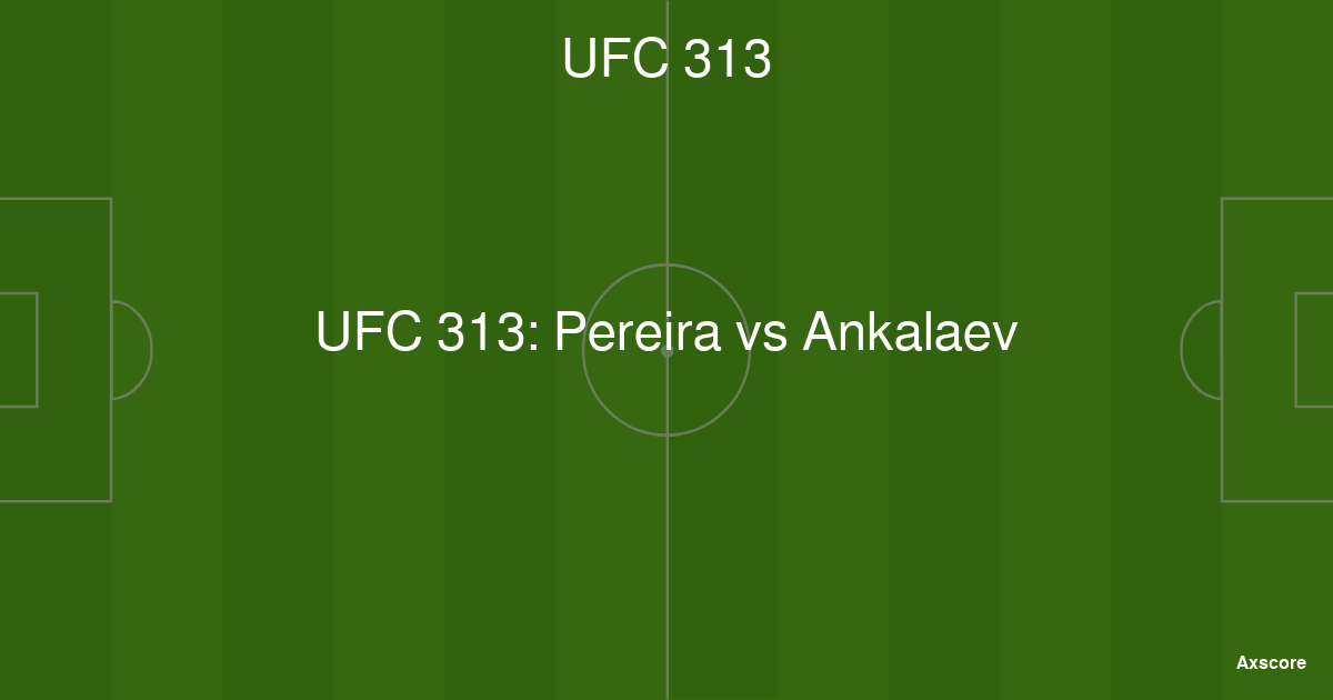 Axscore | UFC 313: Pereira vs Ankalaev livestream, H2H and lineups 09 ...