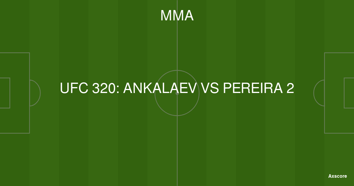 Axscore | UFC 320: ANKALAEV VS PEREIRA 2 livestream, H2H and lineups 05 ...