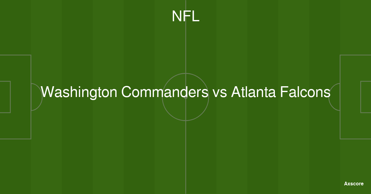 Axscore | Washington Commanders vs Atlanta Falcons livestream, H2H and ...