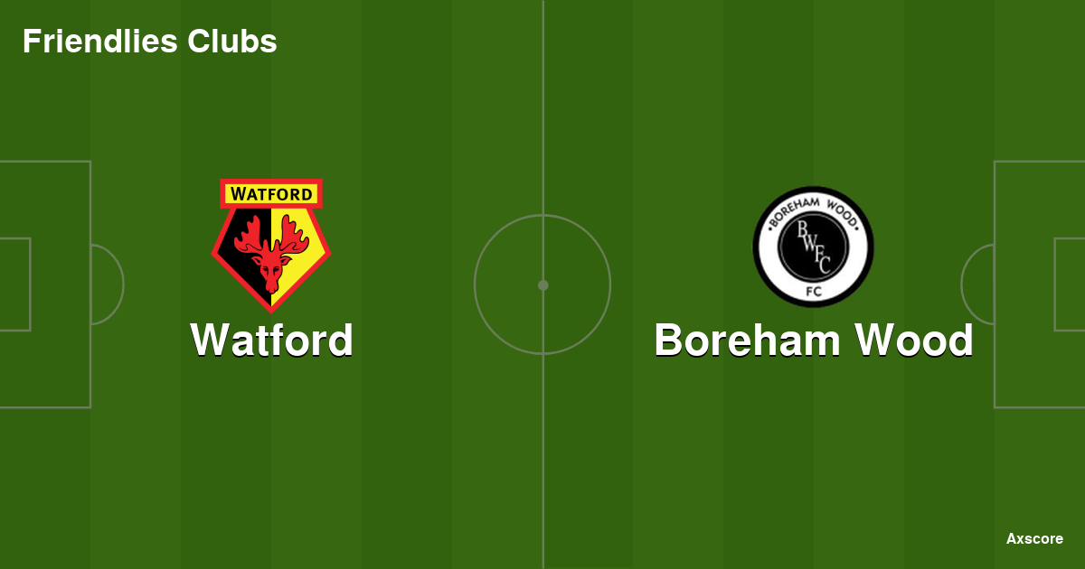 Axscore | Watford 0:0 Boreham Wood livestream, H2H and lineups 08-07-2025